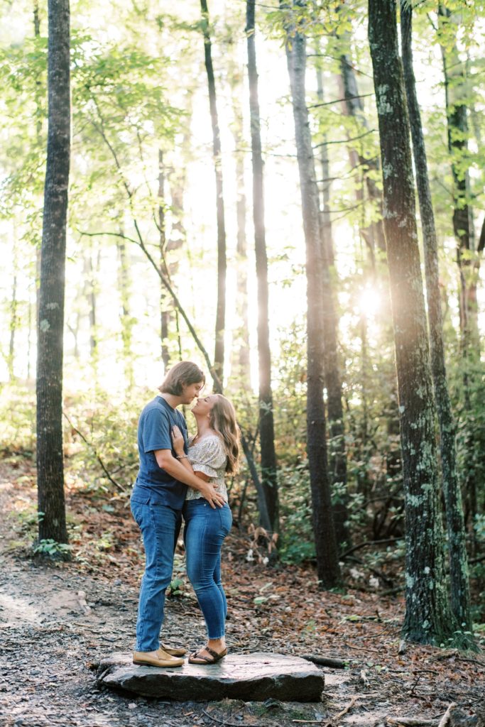 JUMPING OFF ROCK ENGAGEMENT PHOTOS | Alexa + Jacob