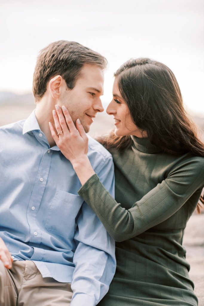 Engagement Photos at Sunset Rock | Highlands, North Carolina